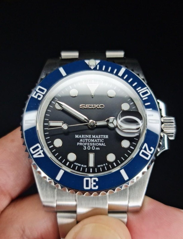 SEIKO ROLEX SUBMARINER "COOKIE MONSTER", Luxury, Watches on Carousell