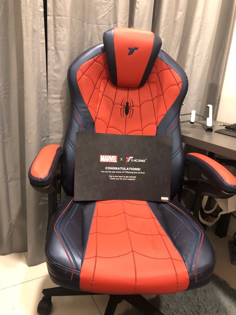 TTRacing Duo V4 Pro Gaming Chair - Spider-Man Edition, Furniture & Home ...