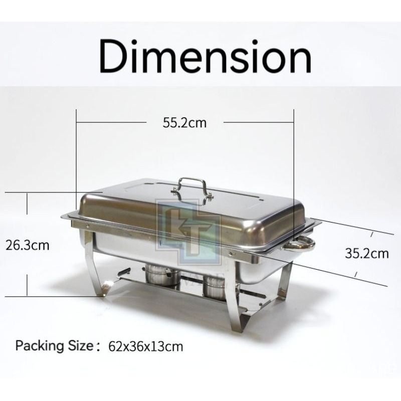 STAINLESS STEEL CHAFING DISH FOOD WARMER SERVING TRAY BUFFET TRAY ...