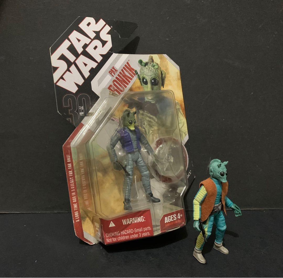 Star Wars Hasbro TAC Pix Bonkik and TSC Greedo ( Rodian species ) 3.75 ...