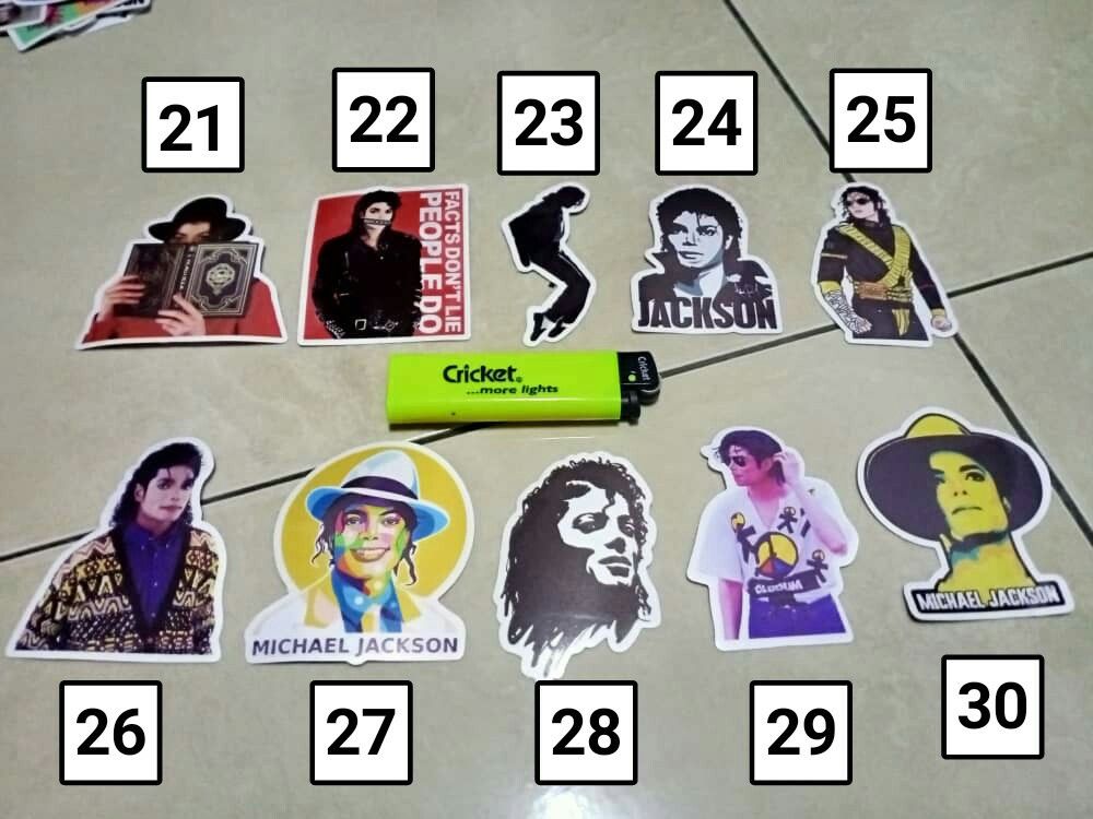Sticker Legenda Michael Jackson, Hobbies & Toys, Stationery & Craft ...