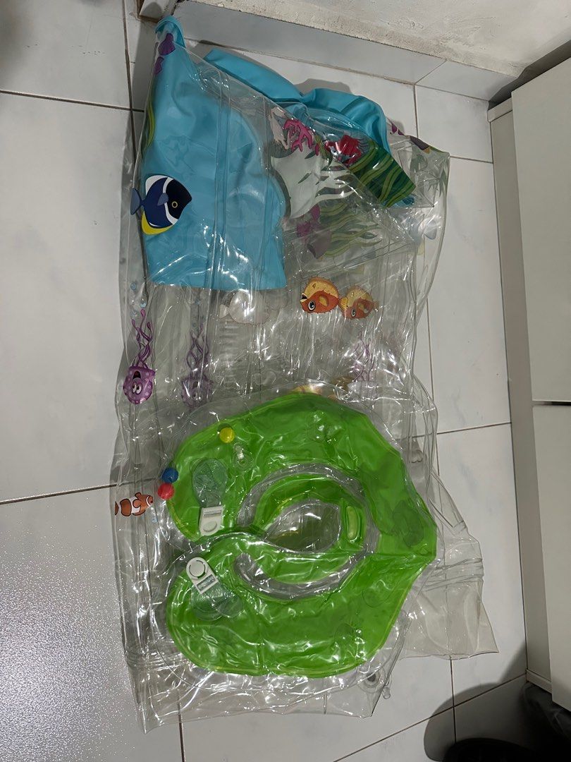 Swimming pool with neck float, Babies & Kids, Bathing & Changing ...