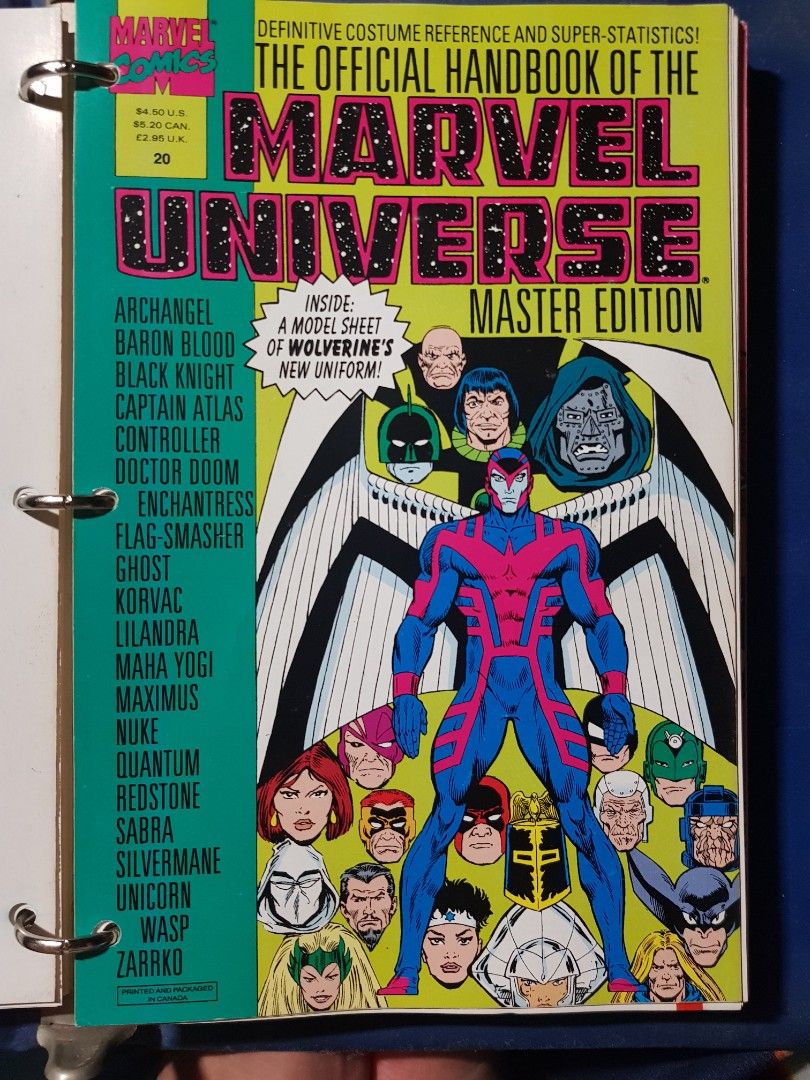 The Official Handbook of the Marvel Universe Master Edition, Hobbies ...