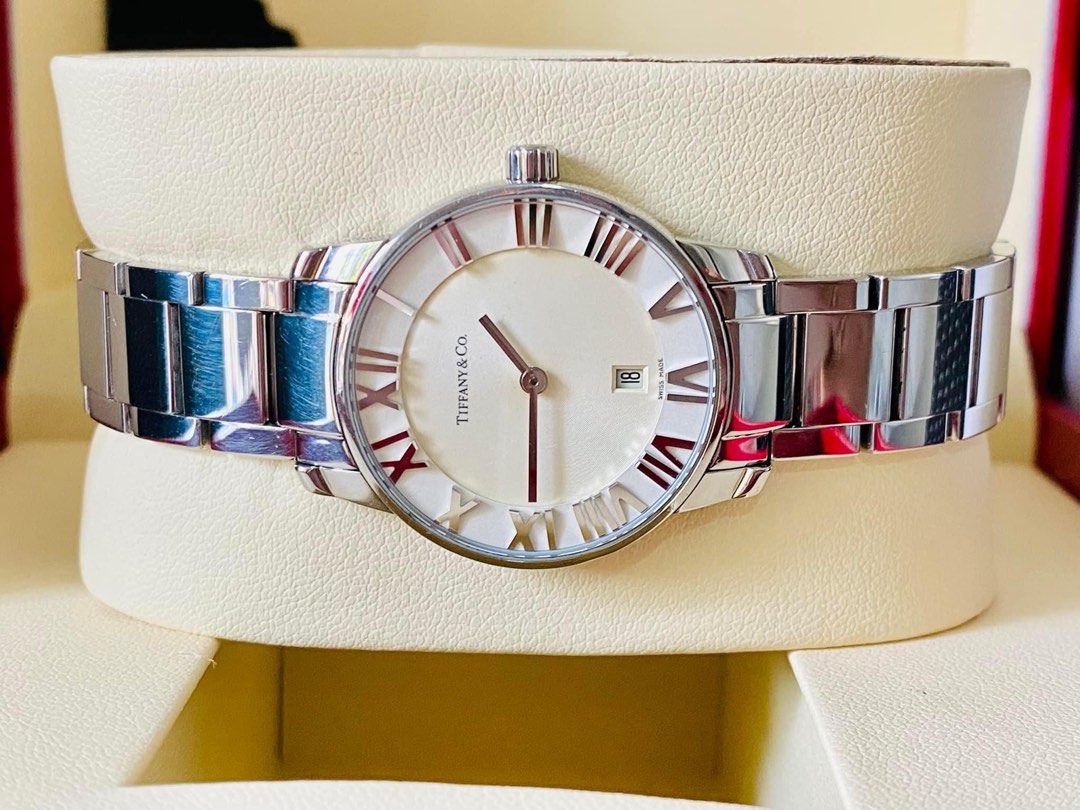 Tiffany & Co Atlas 2-Hand w/ Date Watch for Ladies, Women's Fashion ...