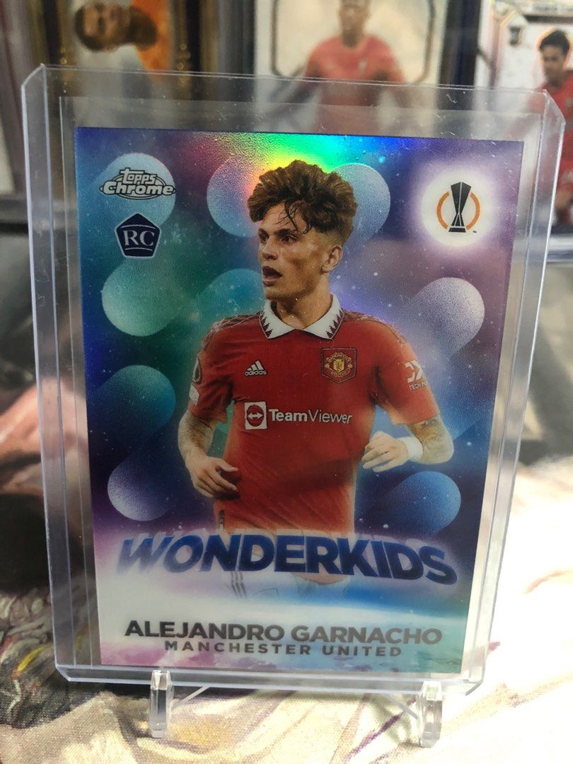 Topps Chrome Wonderkids Garnacho, Hobbies & Toys, Memorabilia ...