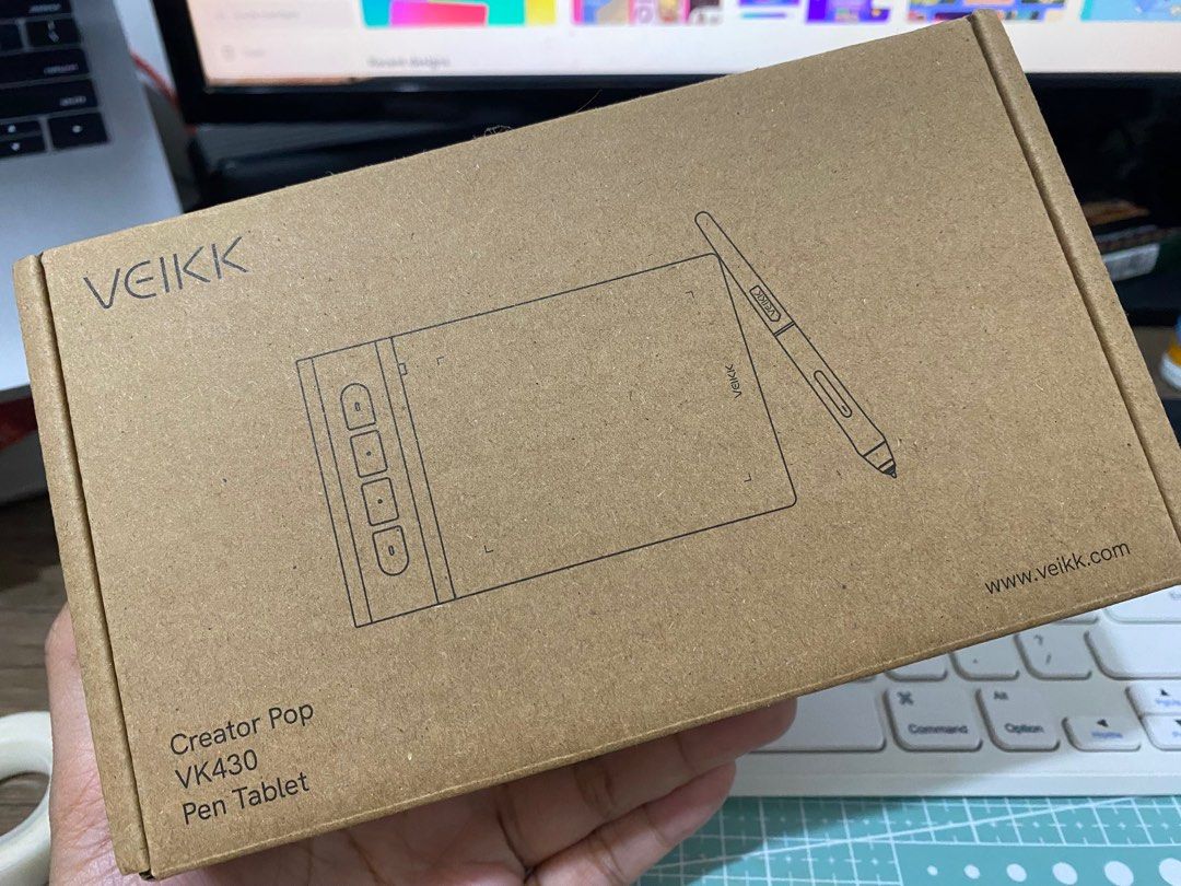 Veikk VK430 drawing tablet COMPLETE, Mobile Phones & Gadgets, Other ...