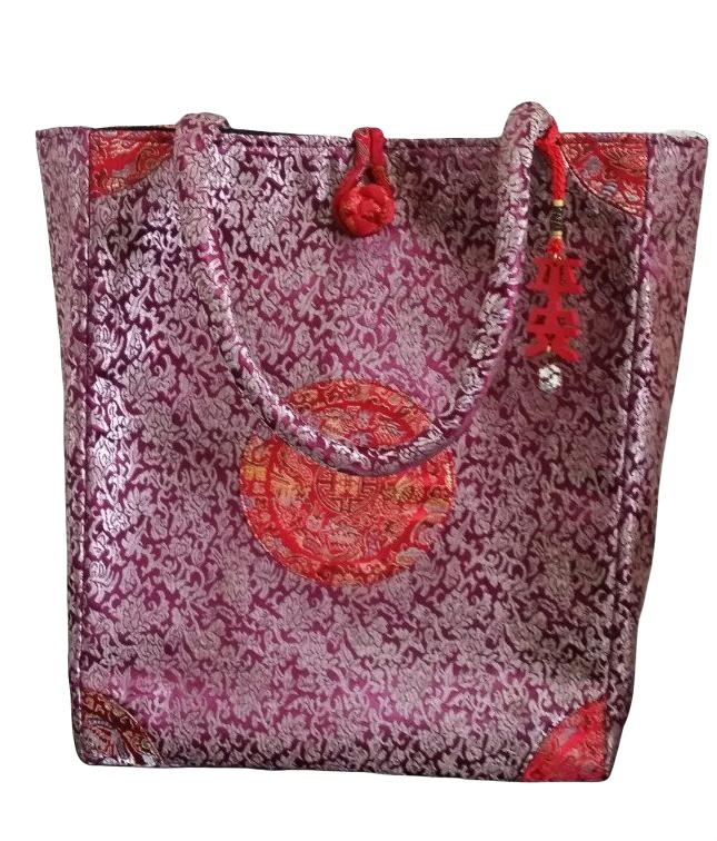 Vintage Asean Totem Brocade Tote Bag, Women's Fashion, Bags & Wallets ...