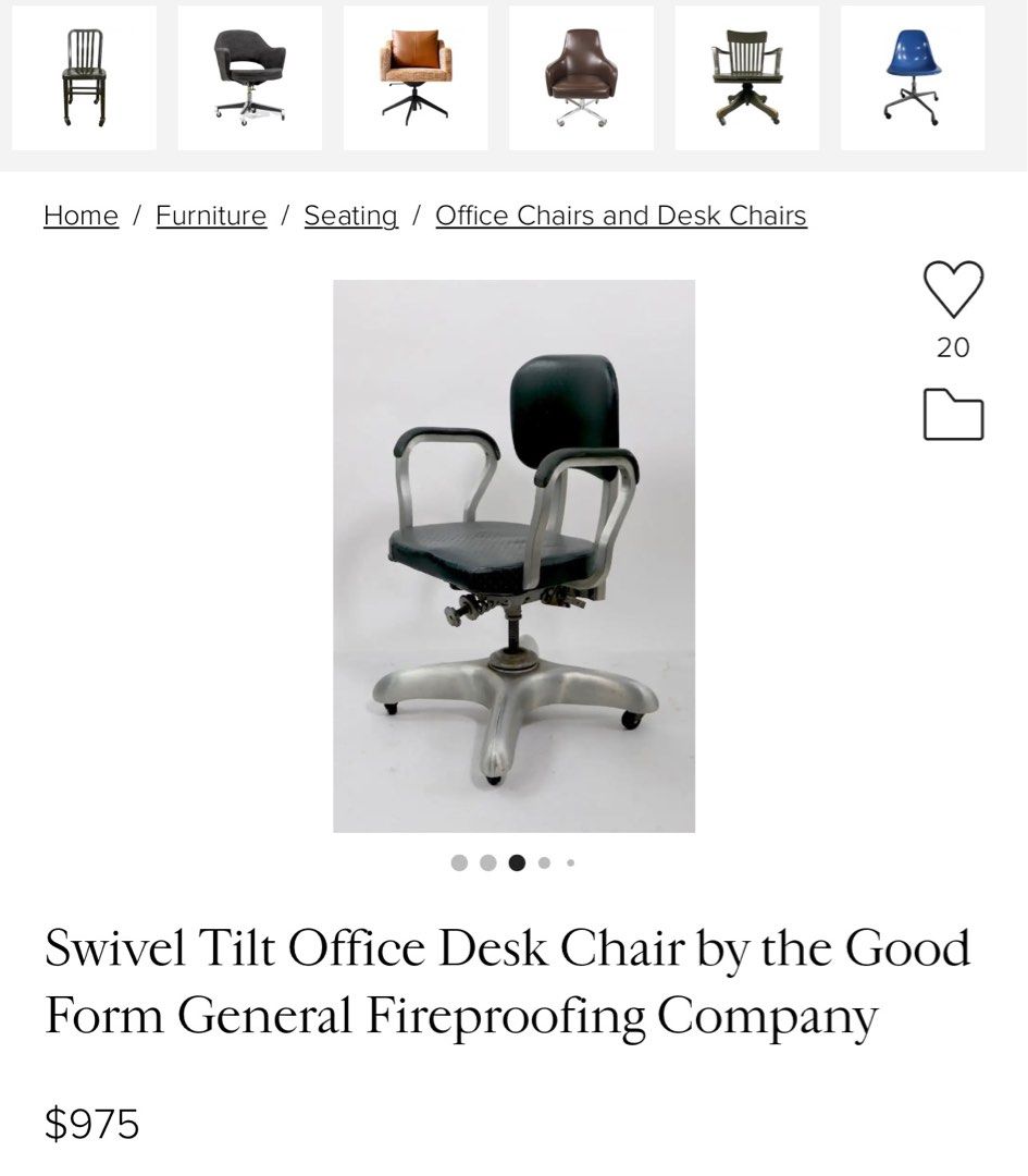 Vintage Swivel chair by GoodForm General Fireproofing, Furniture & Home ...