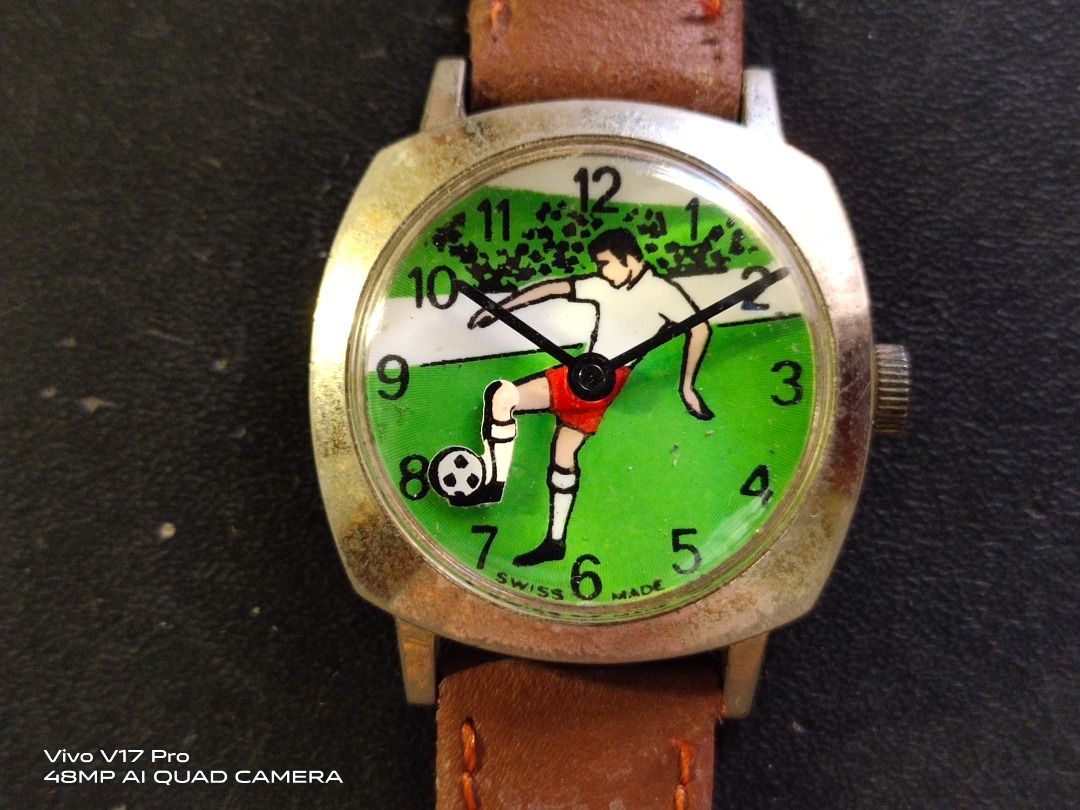 Vtg Football Animated Mechanical Hand-Winding Watch, Men's Fashion ...