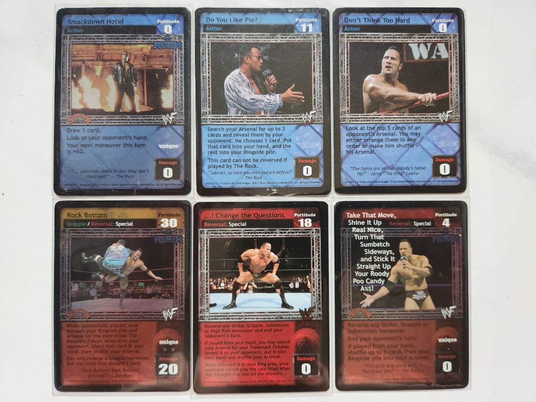 WWF Raw Deal Smackdown Hotel Foil , Do you Like Pie , Dont Think Too ...