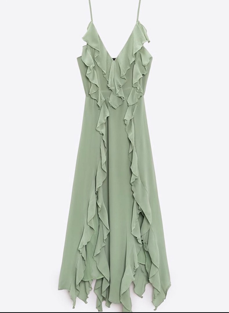 Zara Flowy Trending Dress on tiktok, Women's Fashion, Dresses & Sets ...