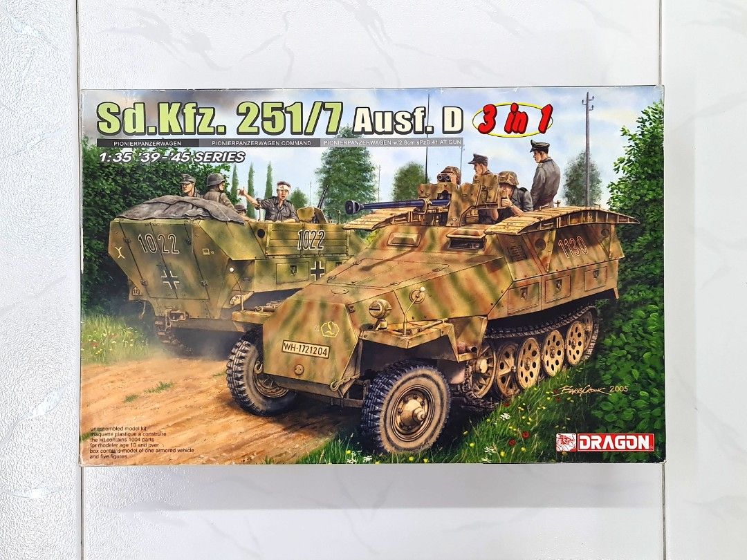 1/35 #6223 Dragon Sd Kfz 251/7 Ausf D (3-In-1) incl PioneerPzwagen /w 2 ...