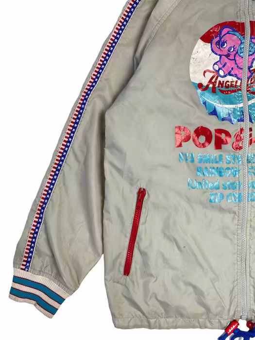 1990s Angel Blue - Angel Cola Mascots Star Jacket, Fesyen Pria, Pakaian ...