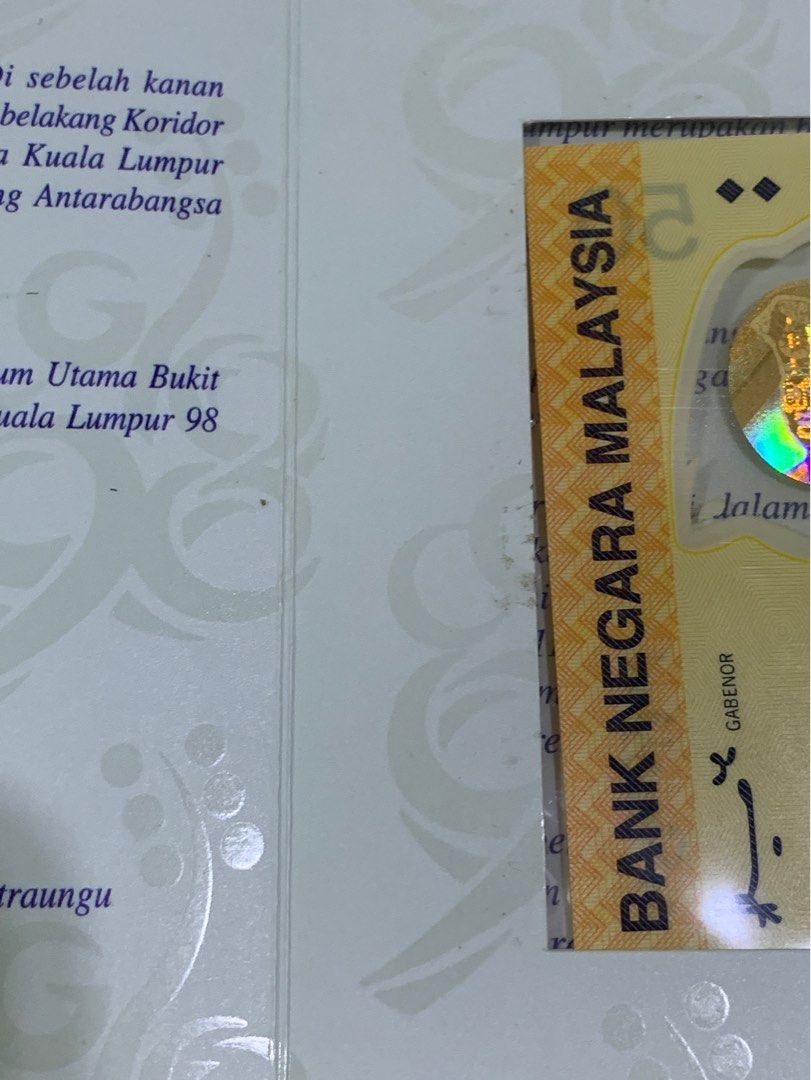 KL98 012XXX Low Number RM50 Sukom Polymer Note Commonwealth Komanwel 1998 with folder, Vintage ...