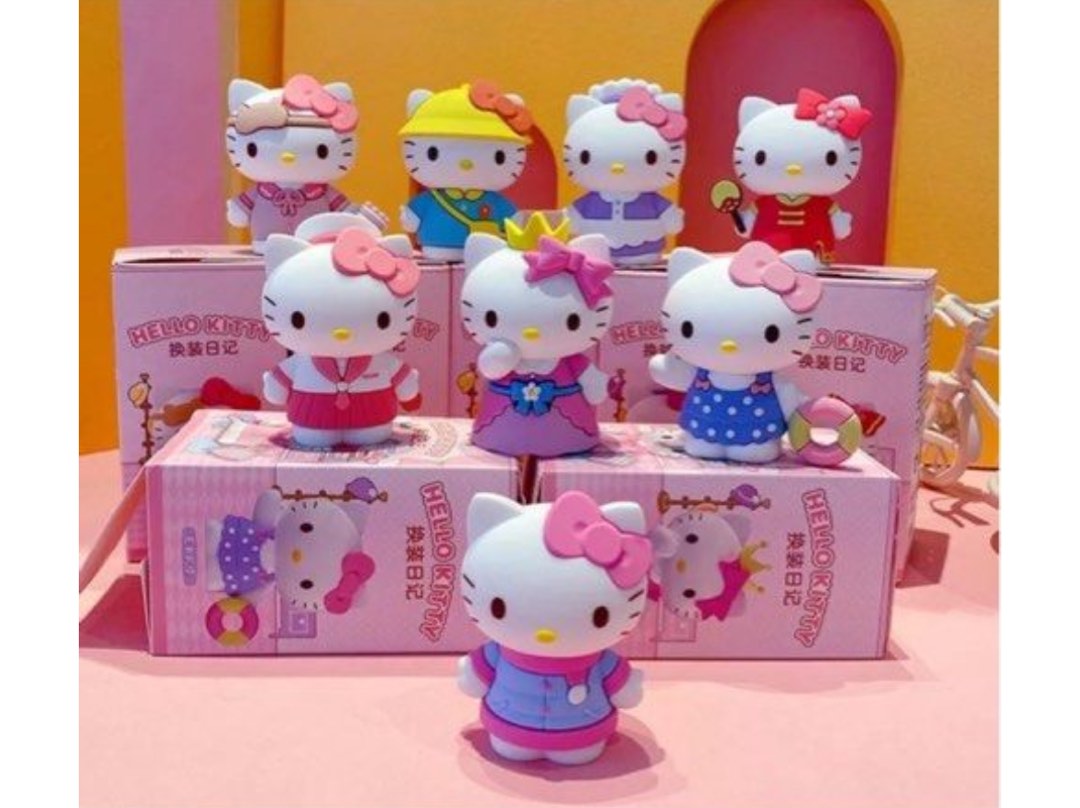 1 set of 8! Hello Kitty Dress Up Little Action Figure Toy with Box ...