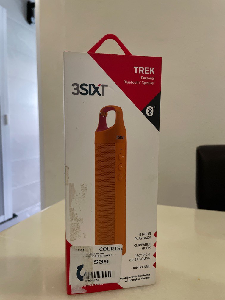 3SIXT trek personal Bluetooth speaker, Audio, Portable Music Players on ...
