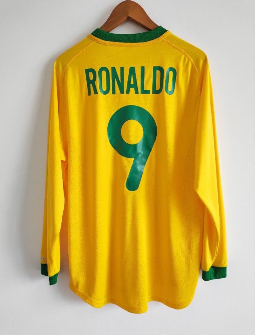 #9 R9 Ronaldo Brazil 2000 LS soccer/football jersey/kit rare/retro ...