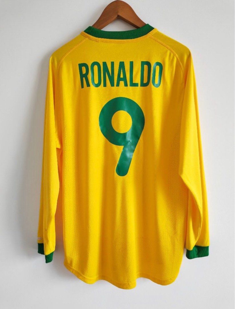 #9 R9 Ronaldo Brazil 2000 LS soccer/football jersey/kit rare/retro ...
