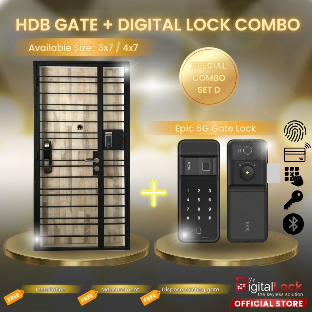 [ Special.Combo ] The Most Valuable HDB Gate and Digital Gate Lock ...