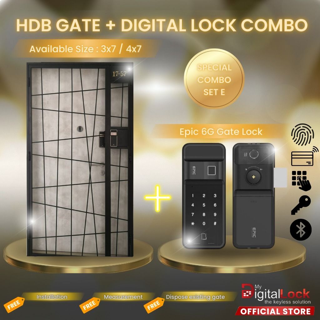 [ Special.Combo ] The Most Valuable HDB Gate and Digital Gate Lock ...
