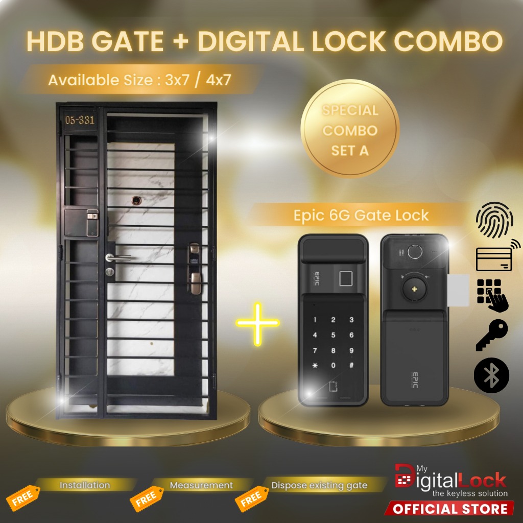 [ Special.Combo ] The Most Valuable HDB Gate and Digital Gate Lock ...