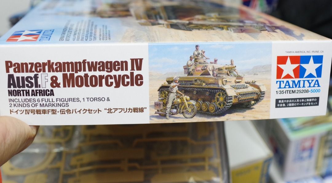 全新 -Tamiya-田宮 -25208-1/35-Panzerkampfwagen IV Ausf F & Motorcycle North ...