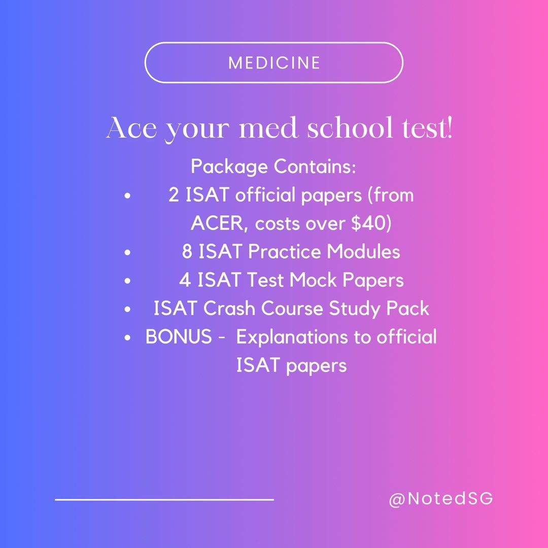 [Admission Test] ISAT Official Test Paper & Resources Package (WITH ...