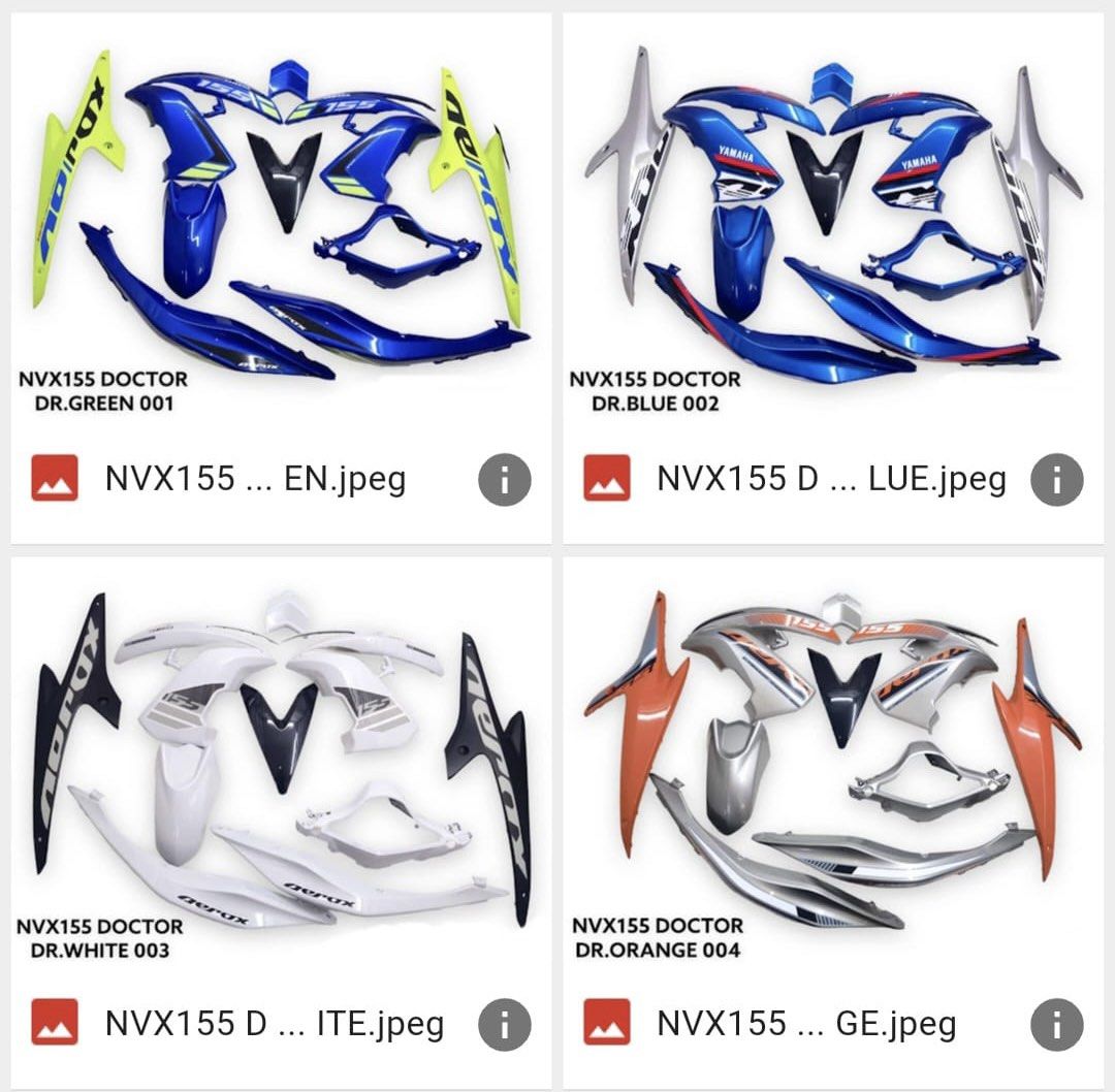 Yamaha Aerox V1 Coverset, Motorcycles, Motorcycle Accessories on Carousell