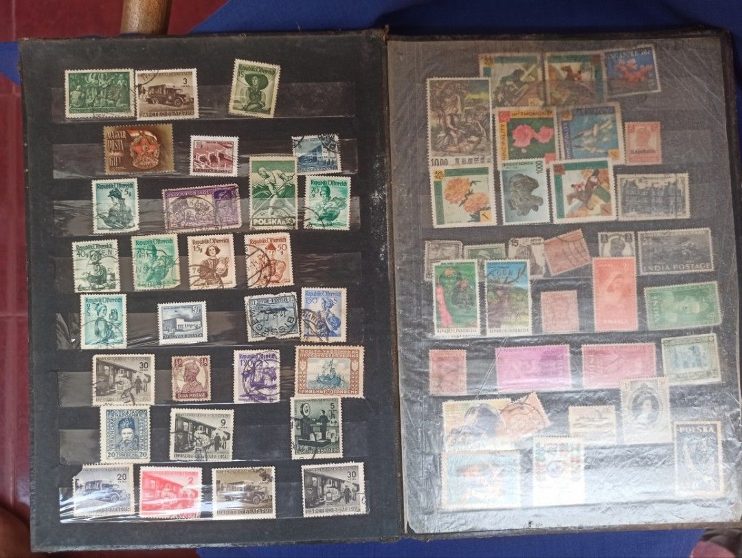 Album Perangko Vintage th. 1940an isi Ratusan Perangko Jadul, Antik ...