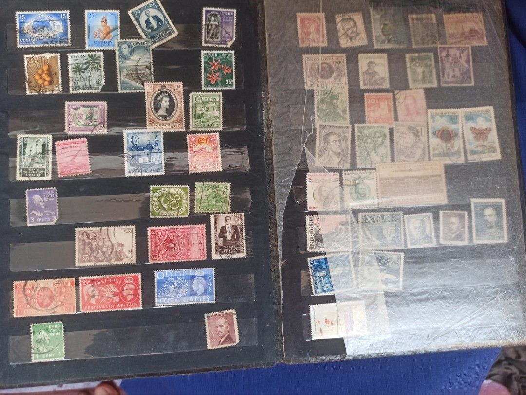 Album Perangko Vintage th. 1940an isi Ratusan Perangko Jadul, Antik ...