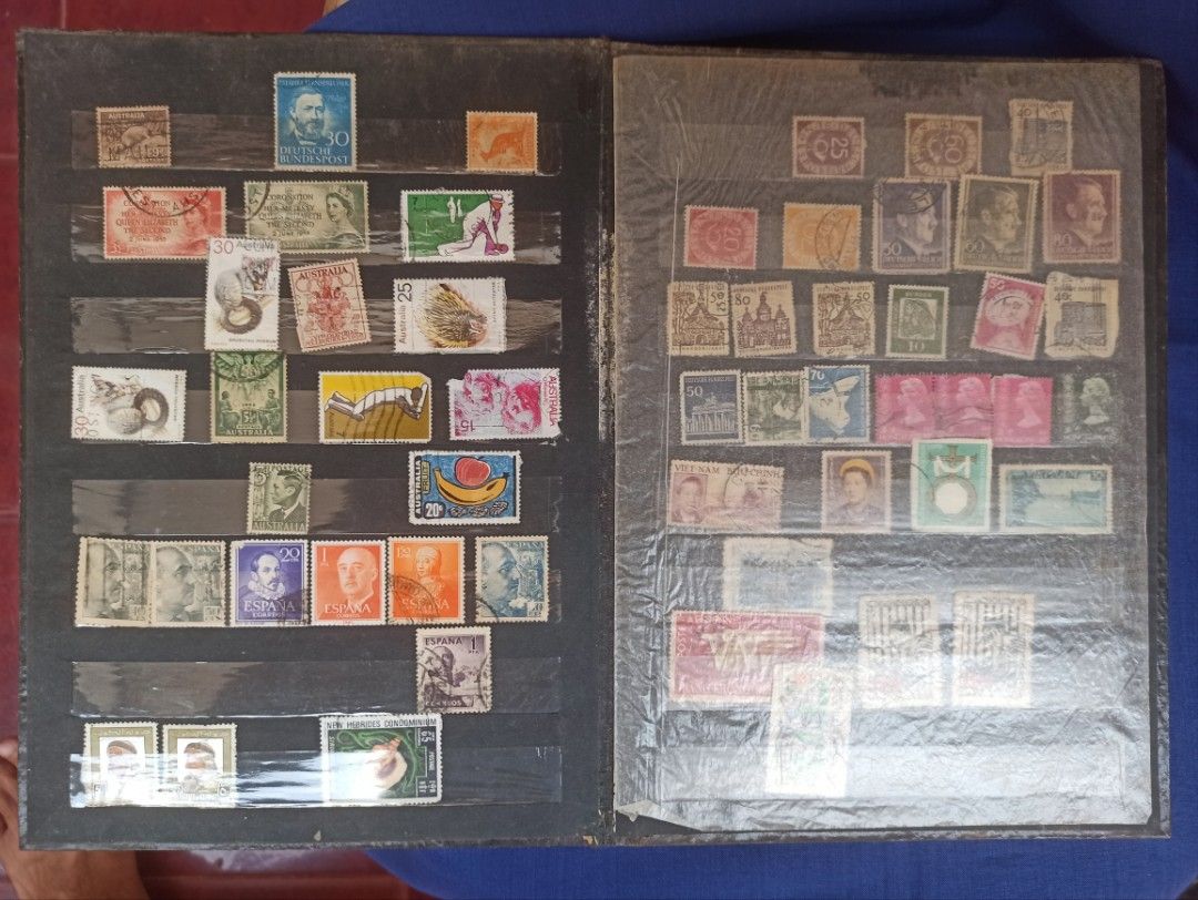 Album Perangko Vintage th. 1940an isi Ratusan Perangko Jadul, Antik ...