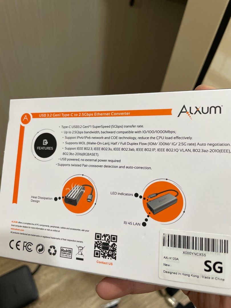 Alxum USB -C to 2.5gbps ethernet, Computers & Tech, Parts & Accessories ...