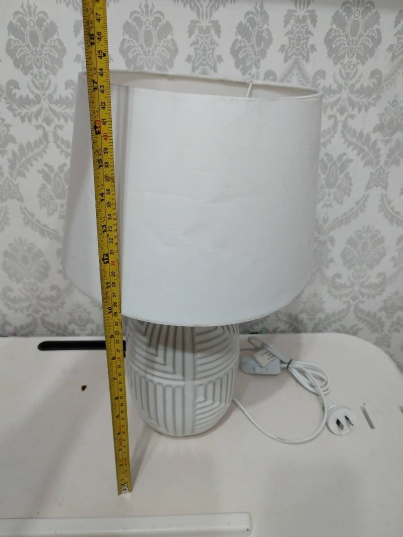 Anko Ella White Table Lamp, Furniture & Home Living, Lighting & Fans ...
