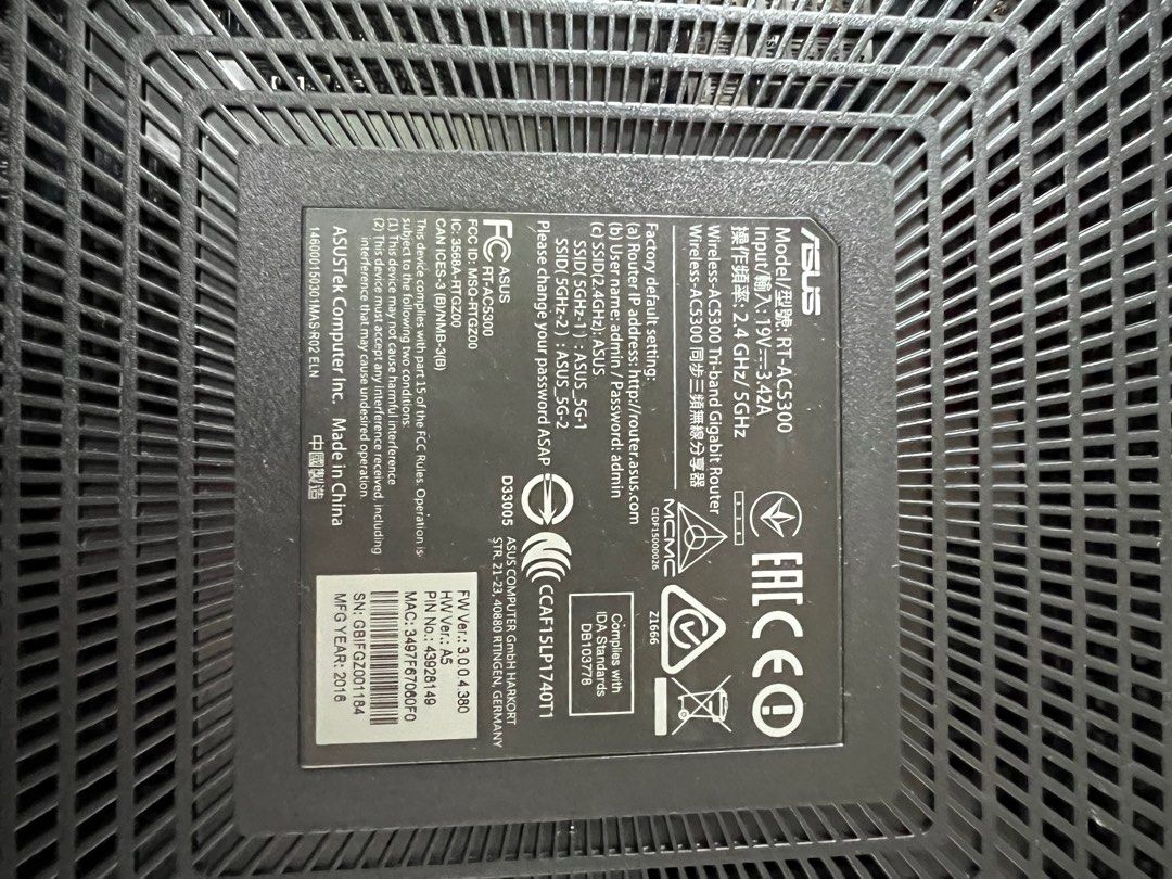 Asus RT-AC5300 Router, Computers & Tech, Parts & Accessories ...