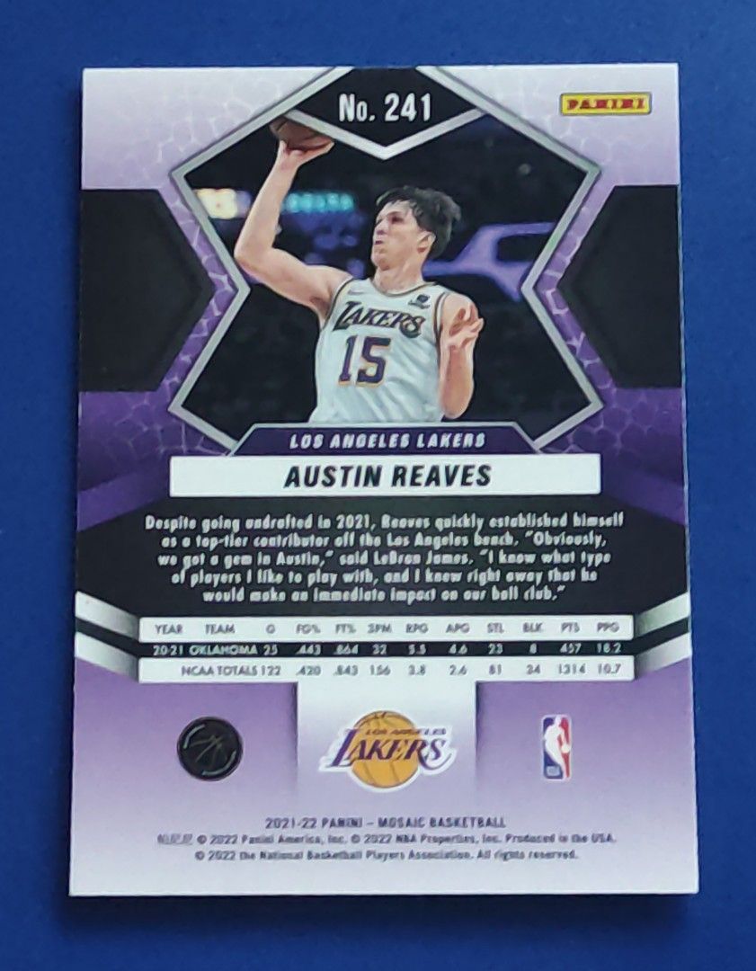 Austin Reeves Mosaic RC Rookie NBA Card, Hobbies & Toys, Toys & Games ...