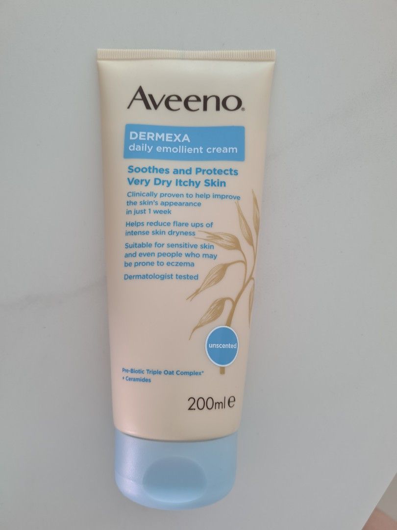 Aveeno Body Dermexa Daily Emollient Cream For Eczema-Prone Skin, Beauty ...