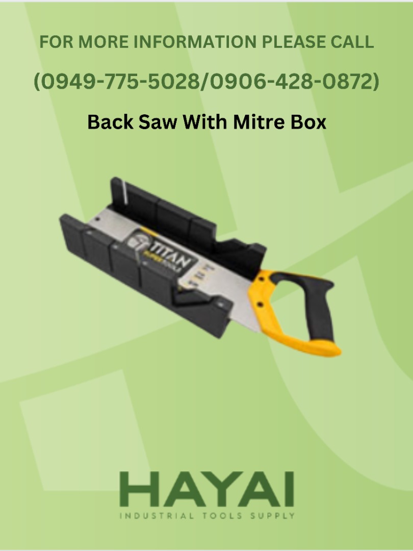 Back Saw With Mitre Box, Commercial & Industrial, Construction Tools ...