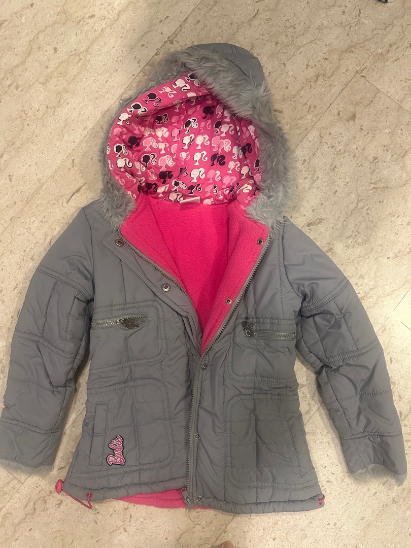 Barbie girl jacket, Babies & Kids, Babies & Kids Fashion on Carousell