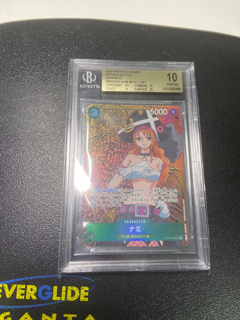 BGS 10 Pristine Nami OP02-036 Alternate Art Summit Decisive Battle 2022 One Piece Card, Hobbies ...