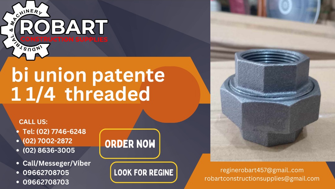 bi union patente 1 1/4 threaded, Commercial & Industrial, Construction ...