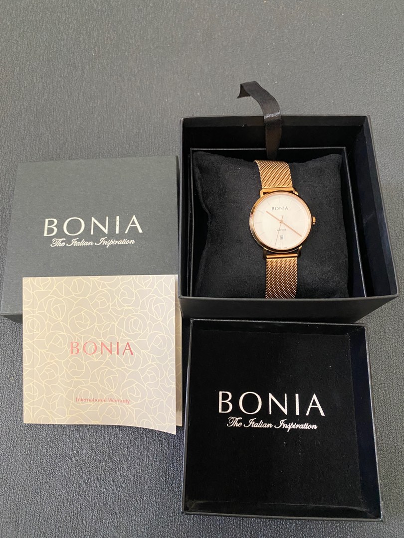 Bonia Watch Lengkap Box, Fesyen Wanita, Jam Tangan di Carousell