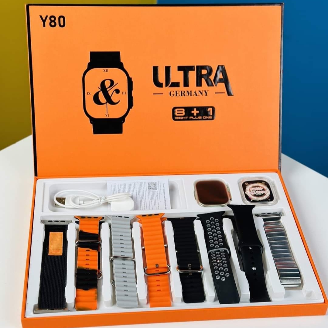 Brand New Y80 Ultra Smartwatch With 8in1 Strap | 2.02inch High ...
