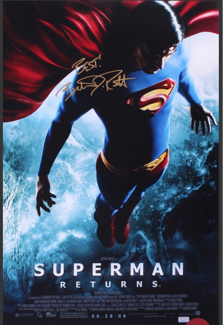 Brandon Routh Signed "Superman Returns" 16" x 24" Movie Poster ...