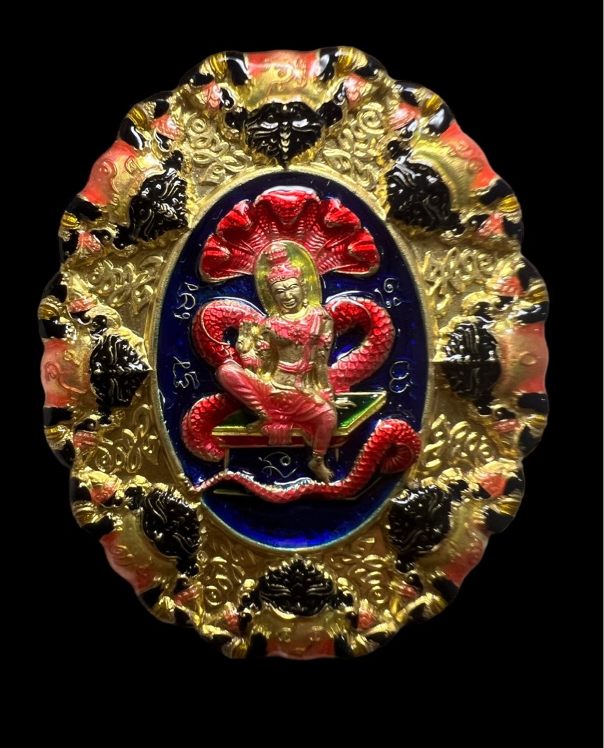 Bronze Longya Mask Phra Jatukam Ramathep Rian Hand written yant Temple ...