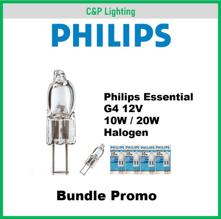 *Bundle Of 2* Philips Essential G4 Halogen Rocket Bulb 20w, Furniture & Home Living, Lighting ...