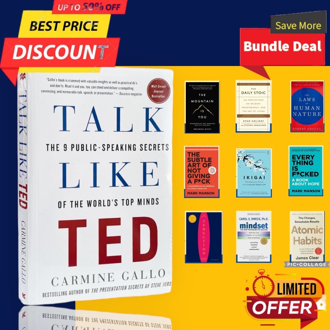[BUNDLE PROMO] TALK LIKE TED PLUS ONE SELF-HELP MOTIVATIONAL BOOK ...