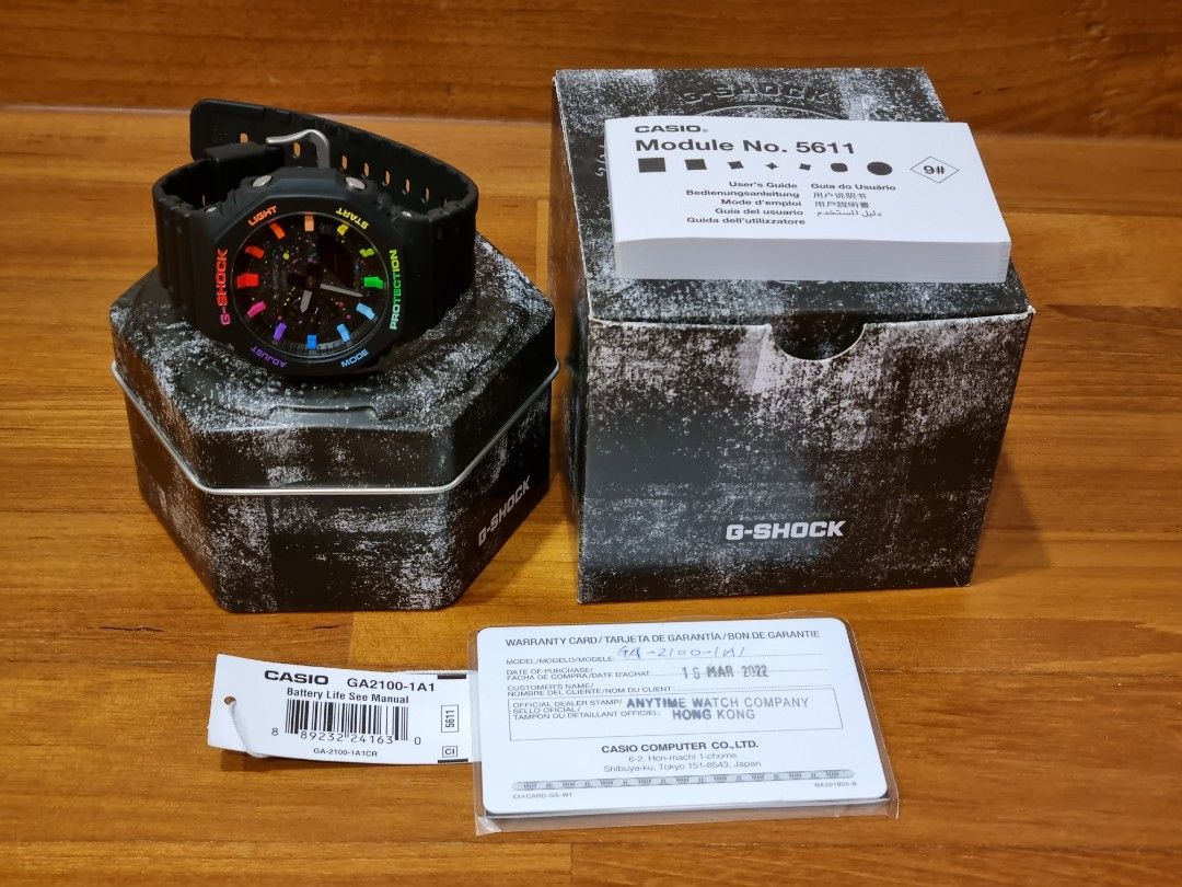 Casio G-Shock GA-2100-1A1 Rainbow Galaxy / GA2100-1A1 / GA-21001A1 / GA ...