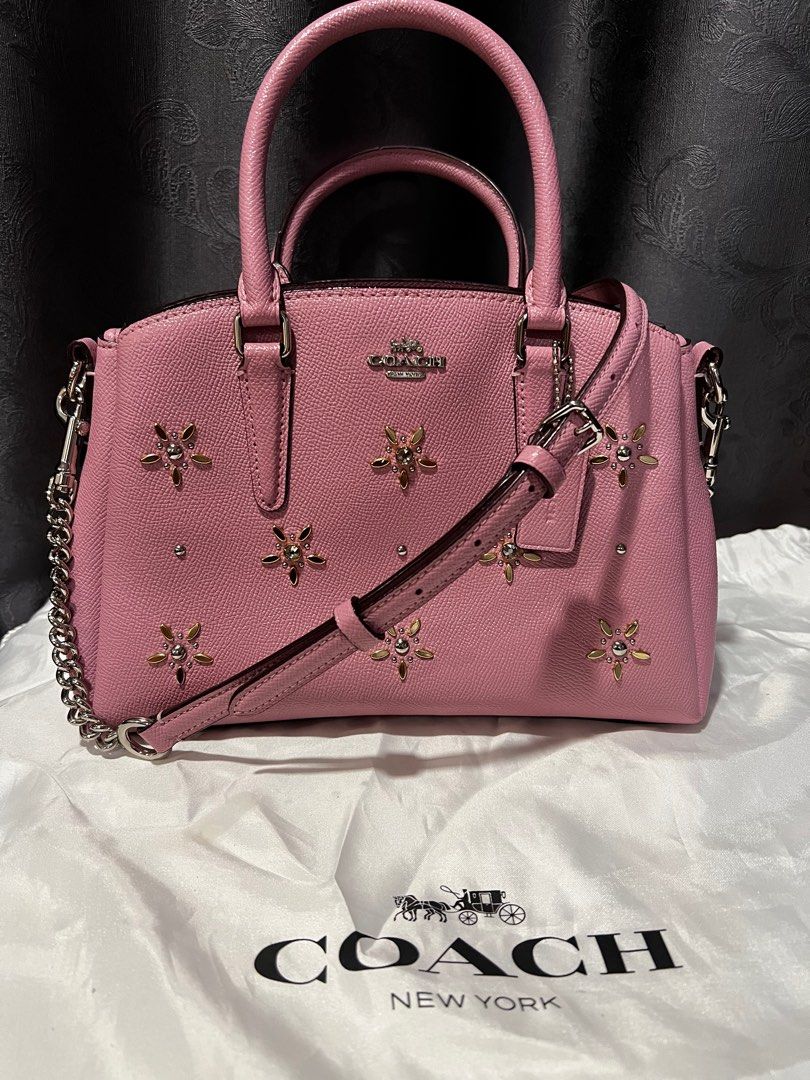Coach Mini Sage Carryall Allover Studs Tulip Pink, Luxury, Bags ...