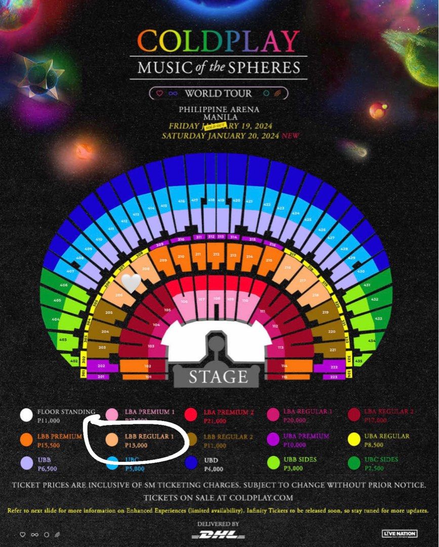 Coldplay Motswt Philippines Day 1, Tickets & Vouchers, Event Tickets on ...