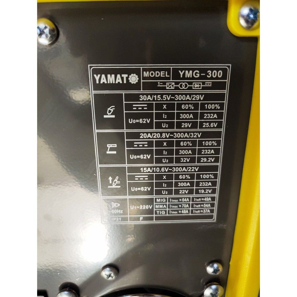 Digital Inverter Gasless MIG + MMA + TIG 3 in 1 Welding Machine ( YMG ...